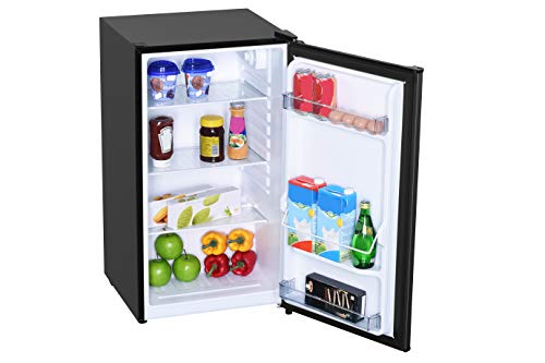 Danby DAR032B1SLM 3.2 Cu.Ft. Mini Fridge In Stainless Look - Free-Standing All Fridge For Bedroom, Living Room, Kitchen, Dorm