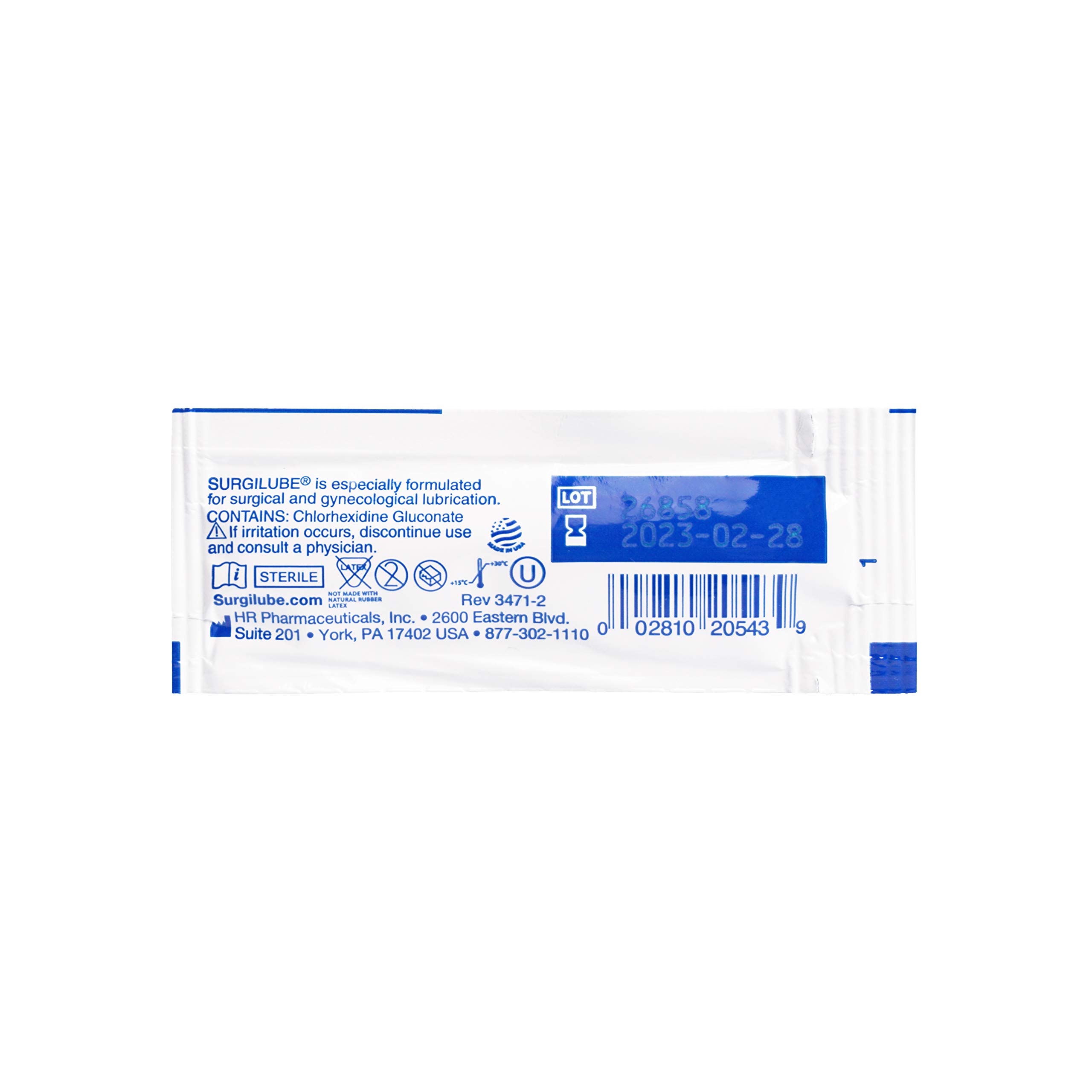 Surgilube Lubricating Jelly-FoilPac - 144 Packets/Box Packets Surgical Lubricant Sterile Bacteriostatic Jelly (3g FoilPac Box of 144 Packets),1 Box