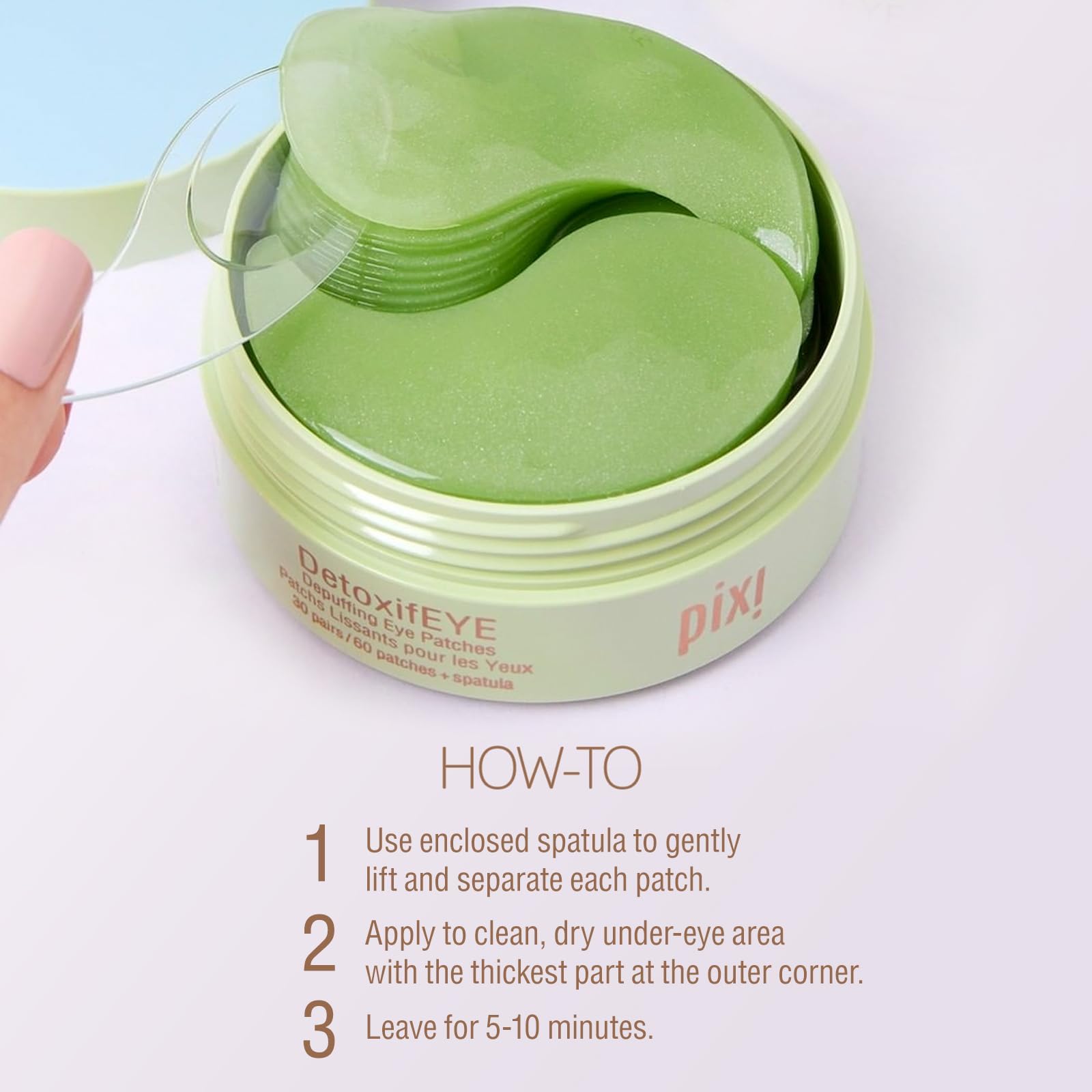 Pixi DetoxifEYE Beauty Hydrogel Under-Eye Patches, 30 Pairs, 60 Patches
