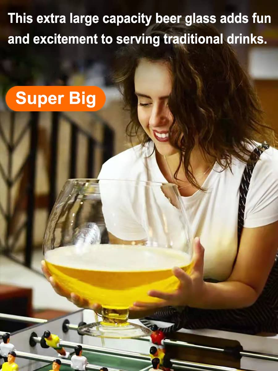 4000ml Super Big Wine Glass Extra-huge Brandy Glass Large Capacity Crystal Glass for Bar Party Wedding Family Dinner (4000ml/135.2oz)