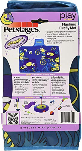 Catstages Nighttime Interactive Quiet Cat Toy, Glow Firefly Mat