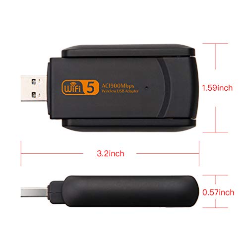 XVZ USB WiFi Adapter, 1900mbps Dual Band 2.4G/ 5G Wireless Adapter, Mini Wireless Network Card WiFi Dongle for Laptop/Desktop/PC, Support Windows10/8/8.1/7