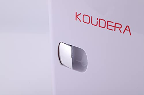 KOUDERA 4L Mini Portable Compact Personal Fridge Cooler and Warmer with AC DC Power, Small Refrigerator for Skincare, Breast Milk - Home and Travel- Gift - Freon-Free and Eco Friendly, White.