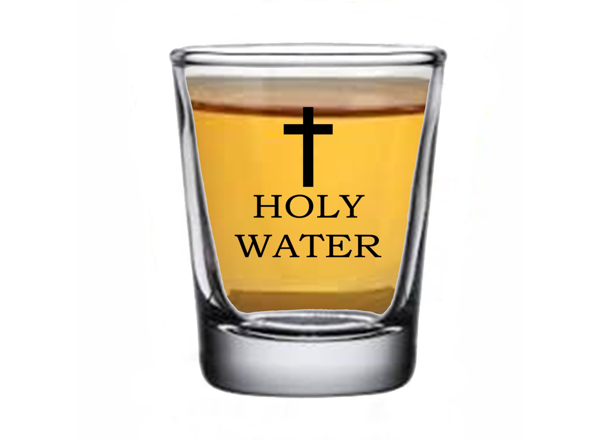 Rogue River Tactical Sarcastic Funny Holy Water Shot Glass, Gift Idea for Friend, Coworker or Boss, 1.5 Ounce
