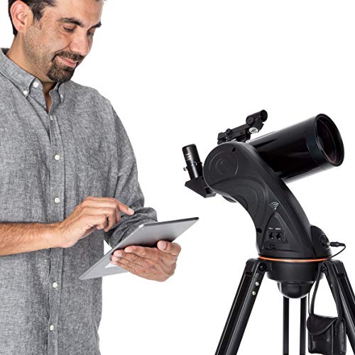 Celestron Astro Fi 102 Wi-Fi Maksutov Wireless Reflecting Telescope, Black (22202)