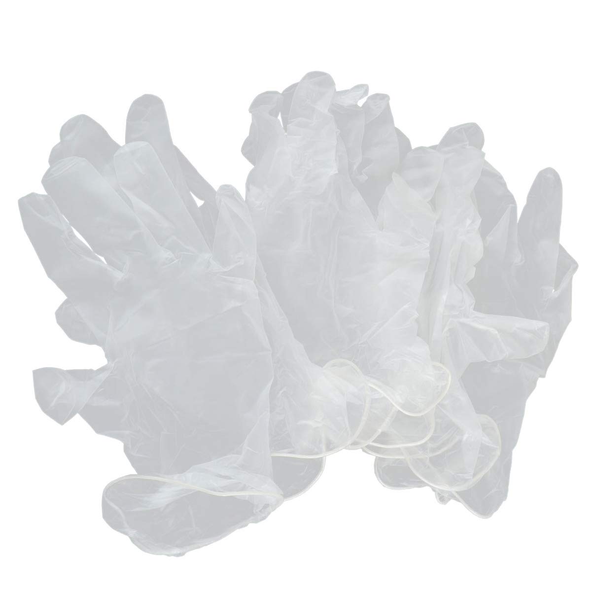 Lurrose 1 Box Rubber Gloves Transparent Handwear Mitten Tattoo Gloves for Home Nail Beauty Food Kitchen Cooking Cleaning