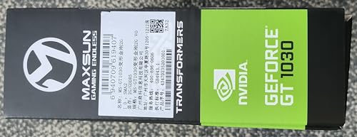 maxsun GEFORCE GT 1030 2GB GDDR5 Video Graphics Card GPU Mini ITX Design, New Architecture & Fast Performance Than 2GD4, HDMI, DVI-D, Single Fan Cooling System