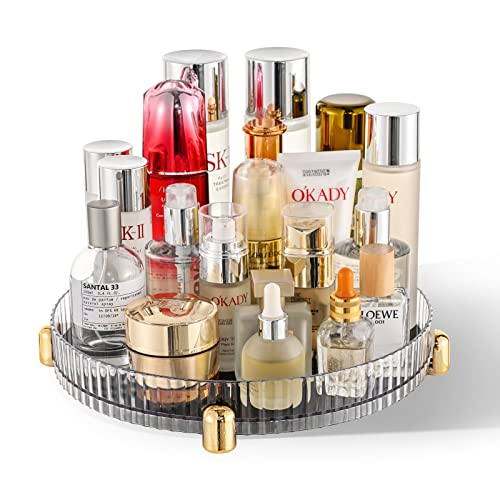 360 Roating Makeup Vanity Countertop Organizer, Spinning Base Organizer for Spices, Decoratice Rack Trays for Kitchen, Cosmetic, Perfume Storage