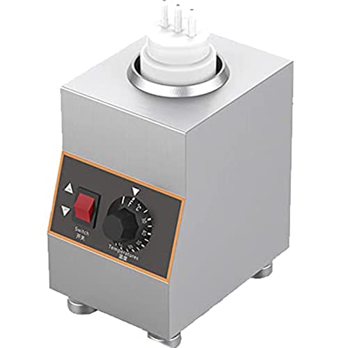 Commercial Electric Sauce Warmer Topping Dispenser Cheese Dispenser Warmer with 650ml Bottles Hot Fudge Caramel Jam Sauce Heated Pump Dispenser 30-85℃ Adjustable,1Grid