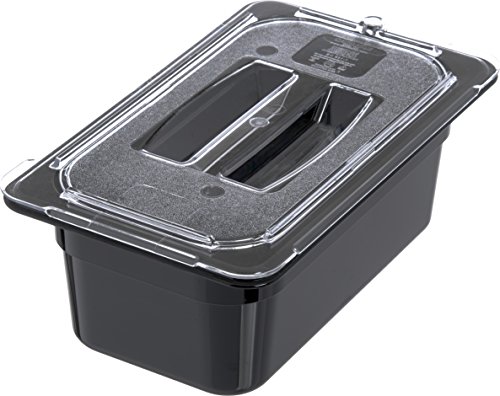 Carlisle FoodService Products 10290U07 StorPlus Quarter Size Polycarbonate Universal Handled Food Pan Lid, Clear