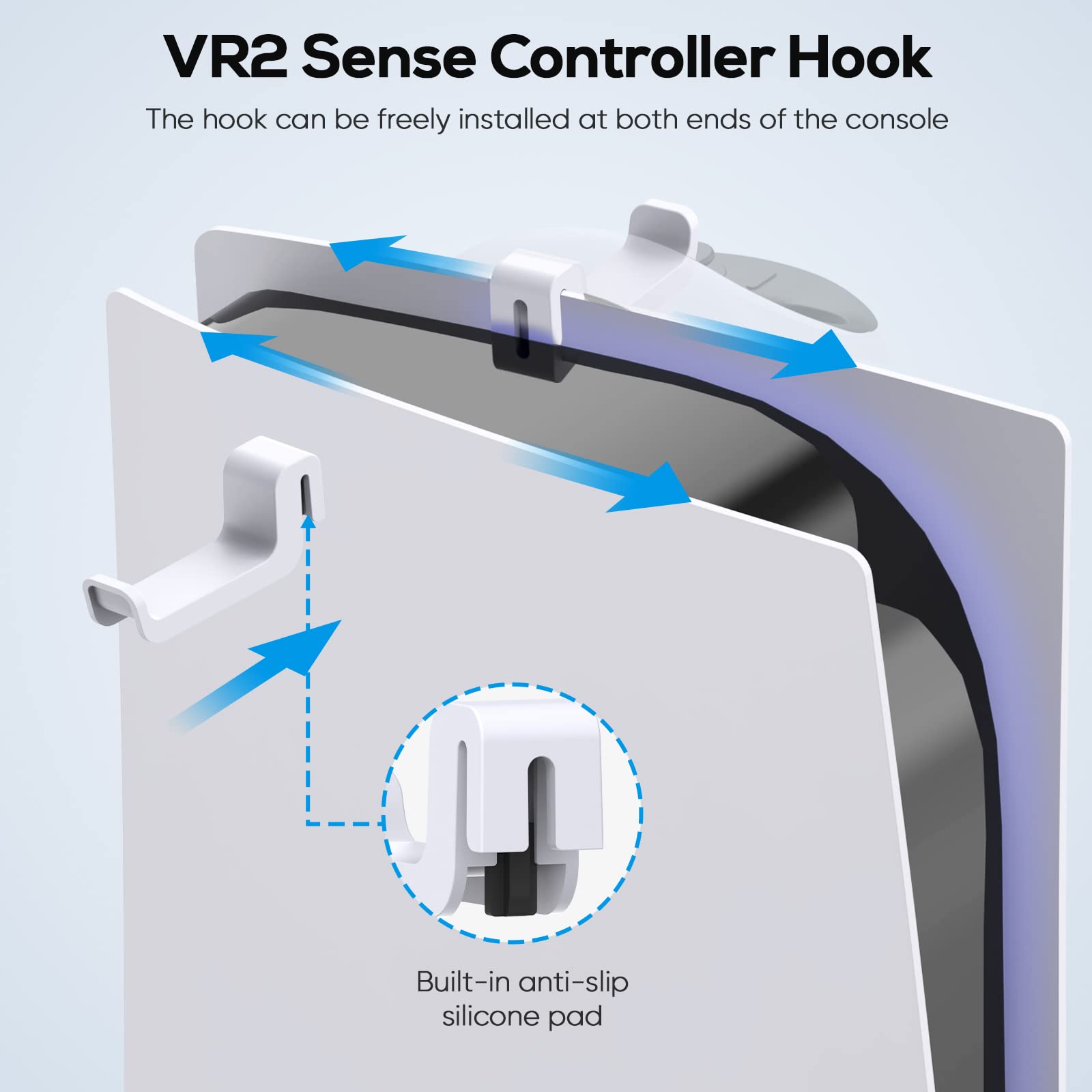 6 in 1 Charger Stand Kit on PS5 Console for PS VR2 Controller and Headset, 2-in-1 Charging Cable for Playstation 5/VR2 Controller, VR2 Headset Holder & Controller Charging Accessories for PSVR2