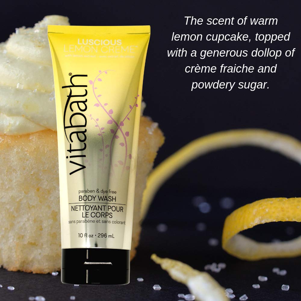Vitabath Luscious Lemon Creme Body Wash for Unisex - 10 oz Body Wash