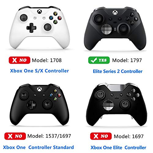 6 in 1 Swap Thumbsticks, Replacement Magnetic Joysticks for Xbox One Elite Series 2 Controller (Black)