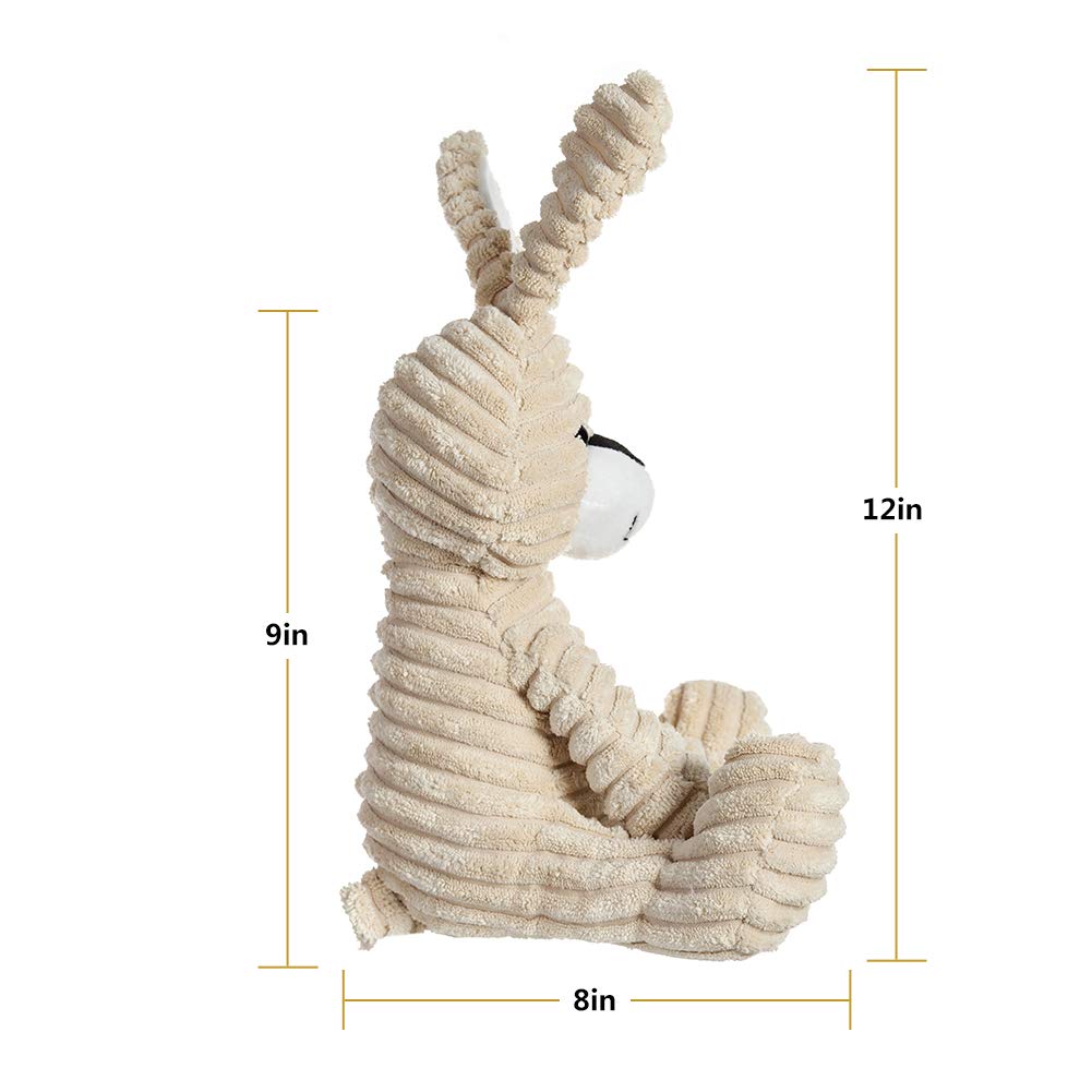 Apricot Lamb Toys Plush Corduroy Rabbit Bunny Stuffed Animal Soft Cuddly Perfect for Child ( Corduroy Bunny,8.5 Inches