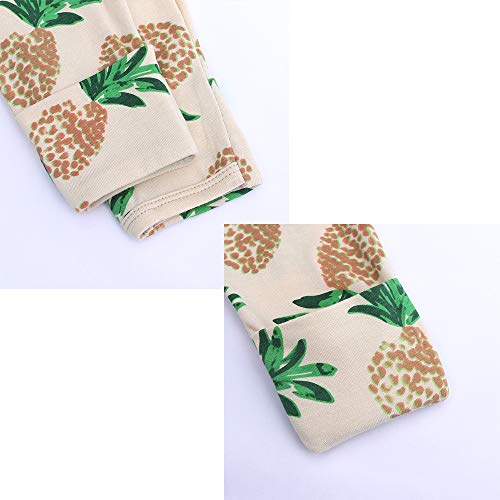 Kids Tales Baby Boys Long Sleeve Footies Zipper Romper Pineapple Pajama Bodysuit