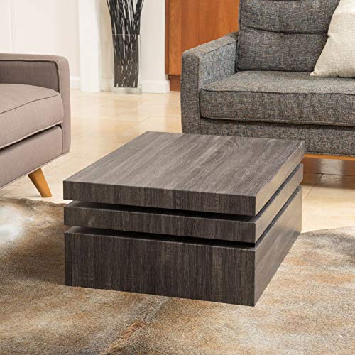 Christopher Knight Home Modernesque Rotating Coffee Table, Black