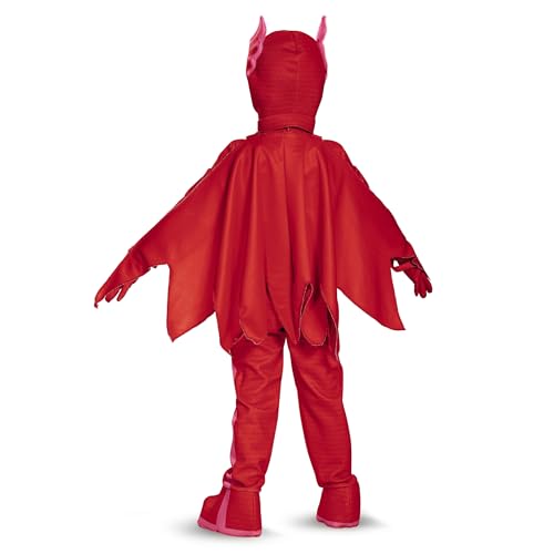Disguise Owlette Costume, Official PJ Masks Glow Costume Jumpsuit and Mask, Toddler Size XL (7-8)
