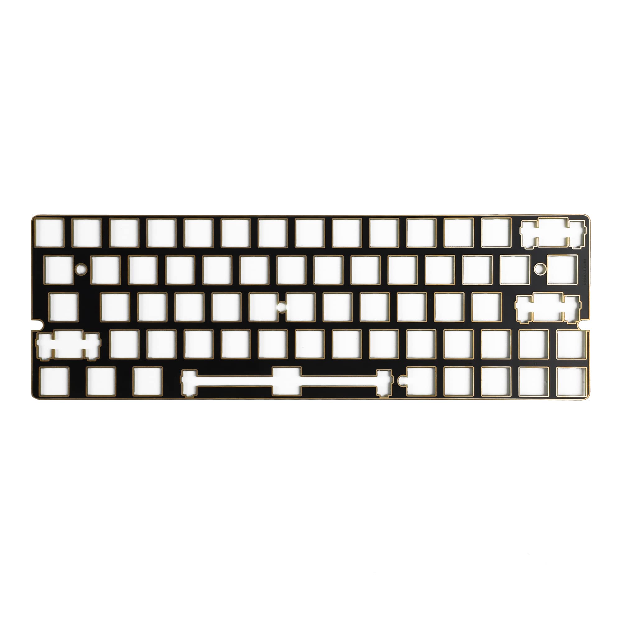 YMDK GK64 GK64x Keyboard kit CNC Wood Wooden Case Wired PCB Plate Stabilizers (Walnut Wired PCB)
