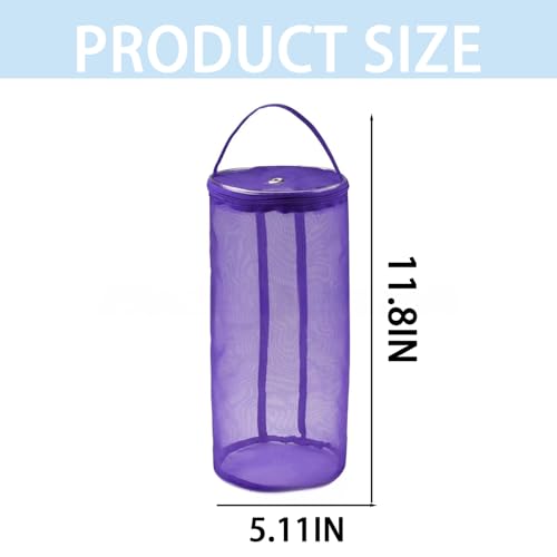 2PCS Yarn Storage Bag,Small Yarn Bag for Mesh Holder,Mesh Knitting Bag Portable Yarn Wool Storage Bag,Mesh Knitting Bag Round Yarn Ball Organizer,Carry Yarn Ball, Crochet Kits, Sewing Accessory,2color