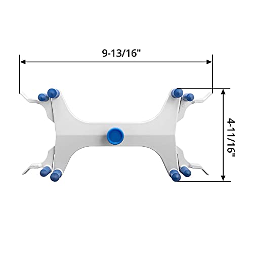 QWORK Double Burette Clamp, Adjustable Aluminum Clamp with High-Strength Alloy Jaws and Convenient Butterfly-Style Spring Load for Laboratory Applications