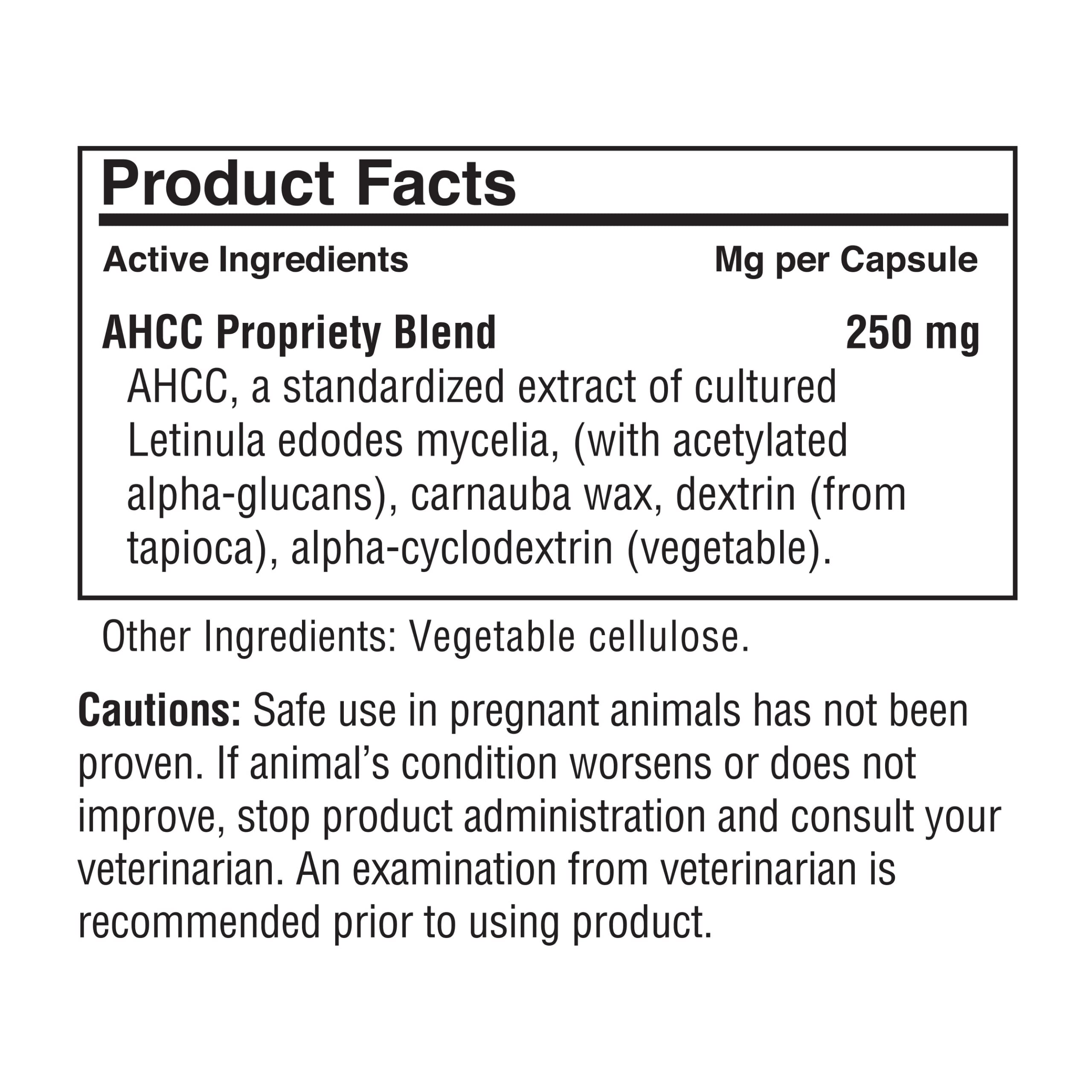 American BioSciences NK-9, AHCC Supplement for Dogs & Cats - Dietary Supplement to Support Immune System - Made for Pet's Immune Defenses - 30 Capsules, 250mg/capsule