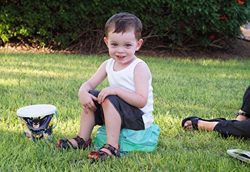 COMFYDO! Travel potty for children Portable Foldable Disposable Potty training, Garden Friends, (Azure)