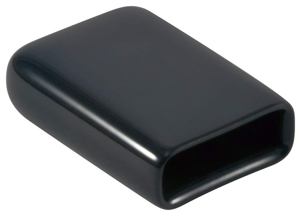 Caplugs 99190516 Plastic Rectangular Finishing Cap with Flat End Grip. VRF-125X500-16, Vinyl, Length 1.000" ID 0.500", Black (Pack of 800)