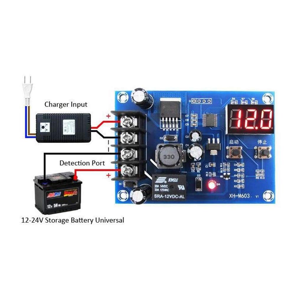 Comimark 1Pcs XH-M603 12-24V Charge Control Module Battery Protection Board
