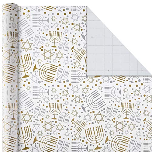 Hallmark Tree of Life (3 Gift Rolls) wrapping paper, Hanukkah Tri-Pack, 5JXW1734