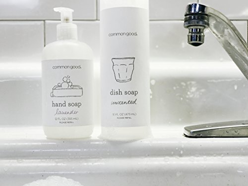 Common Good, Plant-Based with Pure Essential Oil Scents, Biodegradable Formula, No Parabens or Sulfates hand soap, 12 FZ, White, Fl Oz (Model: ED01HAND12B)