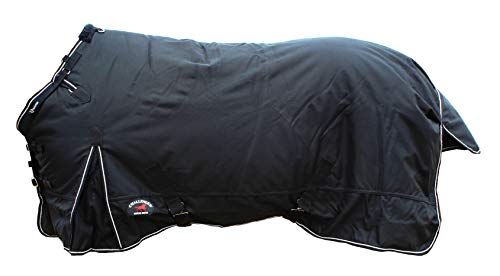 CHALLENGER 68" 1200D Horse Turnout Waterproof Heavy-Weight Winter Blanket Black 551G