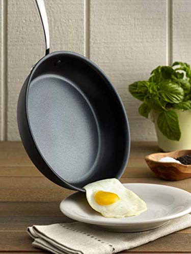 Lagostina Nera Hard Anodized Nonstick 10-Inch/12-Inch Fry Pan Cookware Set, Dishwasher Safe,Grey