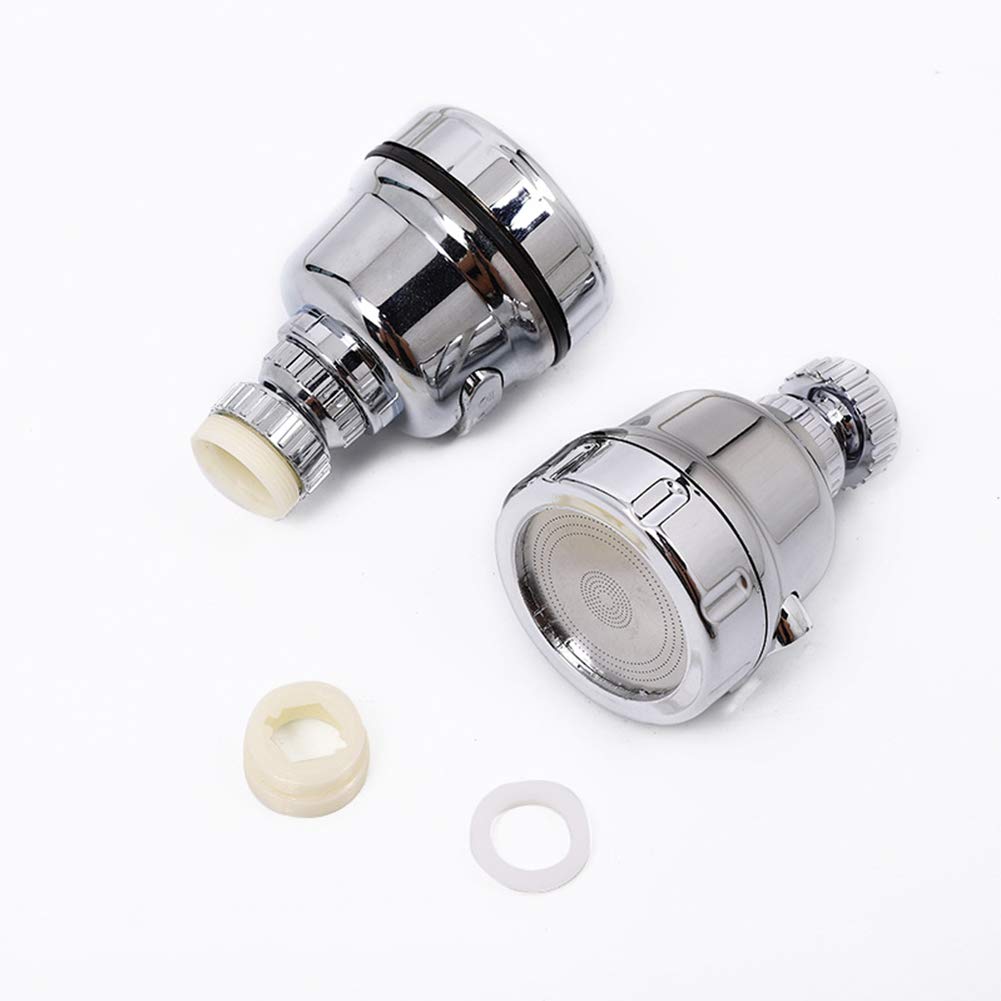 360 Degree Swivel Faucet Aerator 2PCS Deluxe Water Saving Faucet Sprayer Water Saving Bubbler Pressurized Faucet Filter Kitchen Accessories(6.9in)
