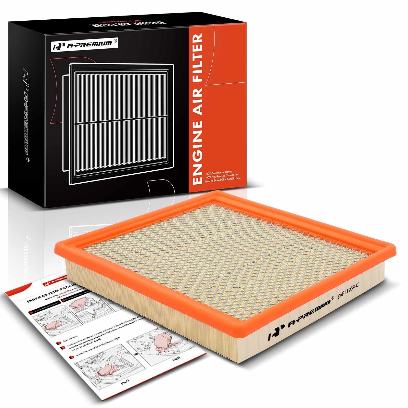A-Premium Engine Air Filter Compatible with Chevrolet Colorado & GMC Canyon, 2015-2022, 2.5L 2.8L 3.6L, Flexible Panel, Replace# 23248945