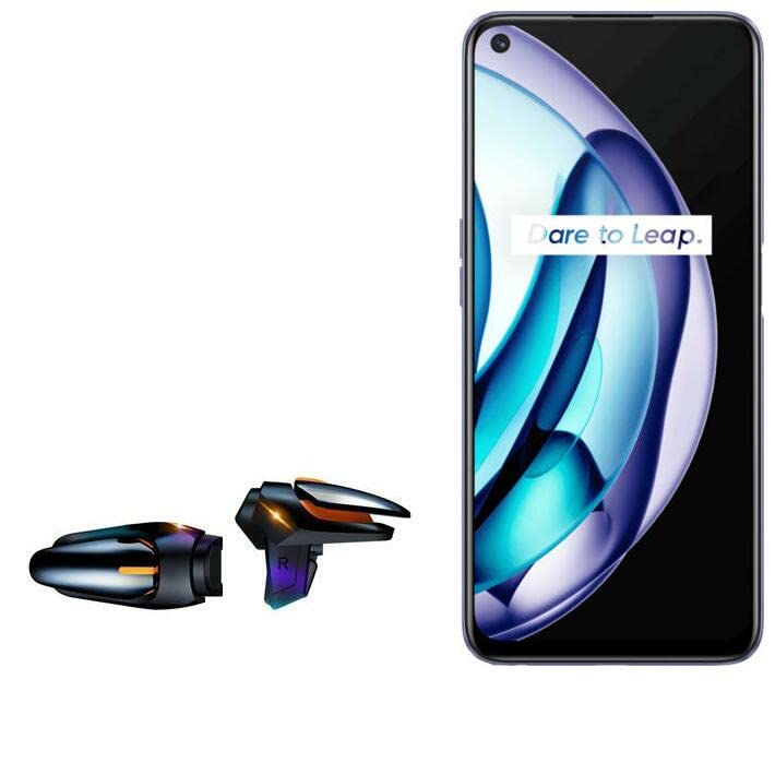 BoxWave Gaming Gear for Realme Q3s (Gaming Gear by BoxWave) - Touchscreen QuickTrigger Auto, Trigger Buttons Autofire Gaming Mobile FPS for Realme Q3s - Jet Black