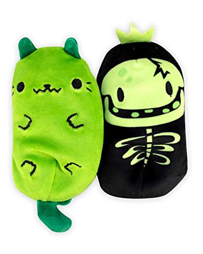 Cats vs Pickles - Scary Collection #2 - Catzilla, Count Catula, Coder Cat, & Skully - 4-Pack - 4" Cute Cuddly Collectible Bean Plush Toy - are You Team Cat or Team Pickle? Collect Them All!