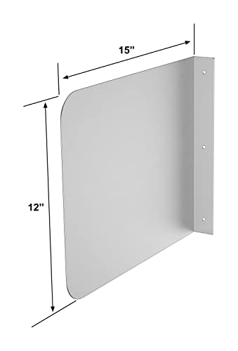 ACE Stainless Steel Wall Mount Splash Guard for Commercial Restaurant Hand Sink and Compartment Prep Sink, NSF Certified (15" W x 12" H)