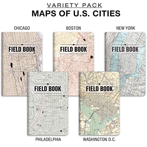 Field Notebook - Antique Map Patterns - Lined Memo Book (3.5"x5.5") - ELAN-FN-003L