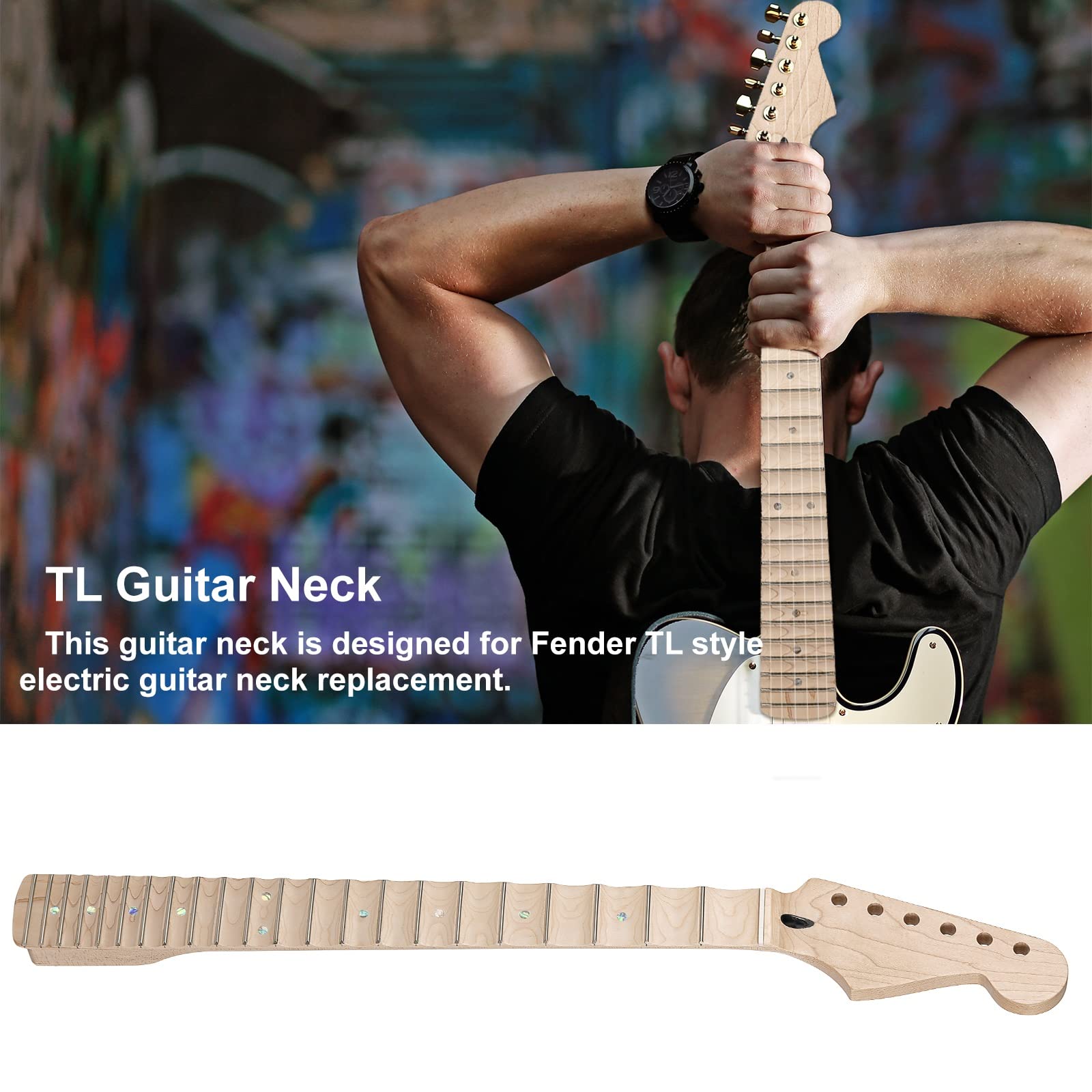22 Fret Maple Fretboard Guitar Neck Guitar DIY Parts Replacement Guitar Neck for ST Style