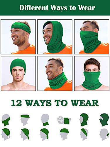 9 Pieces Neck Gaiter Face Cover UV Protection Balaclava Scarf Sunscreen Breathable Bandana for Men Women