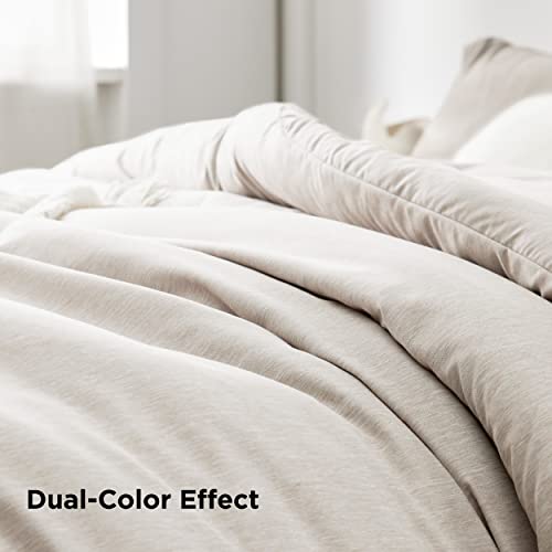 Bedsure Queen Comforter Set Kids - Beige Queen Size Comforter, Soft Bedding for All Seasons, Cationic Dyed Bedding Set, 3 Pieces, 1 Comforter (90"x90") and 2 Pillow Shams (20"x26"+2")