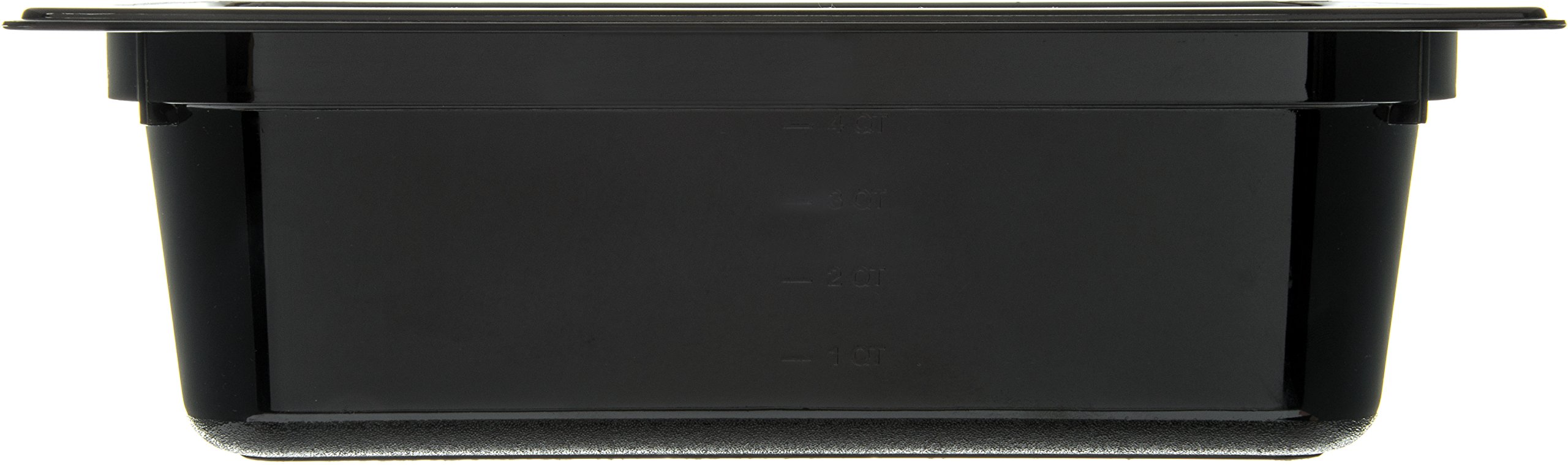 Carlisle FoodService Products 10221B03 StorPlus Half Size Food Pan, Polycarbonate, 4" Deep, Black
