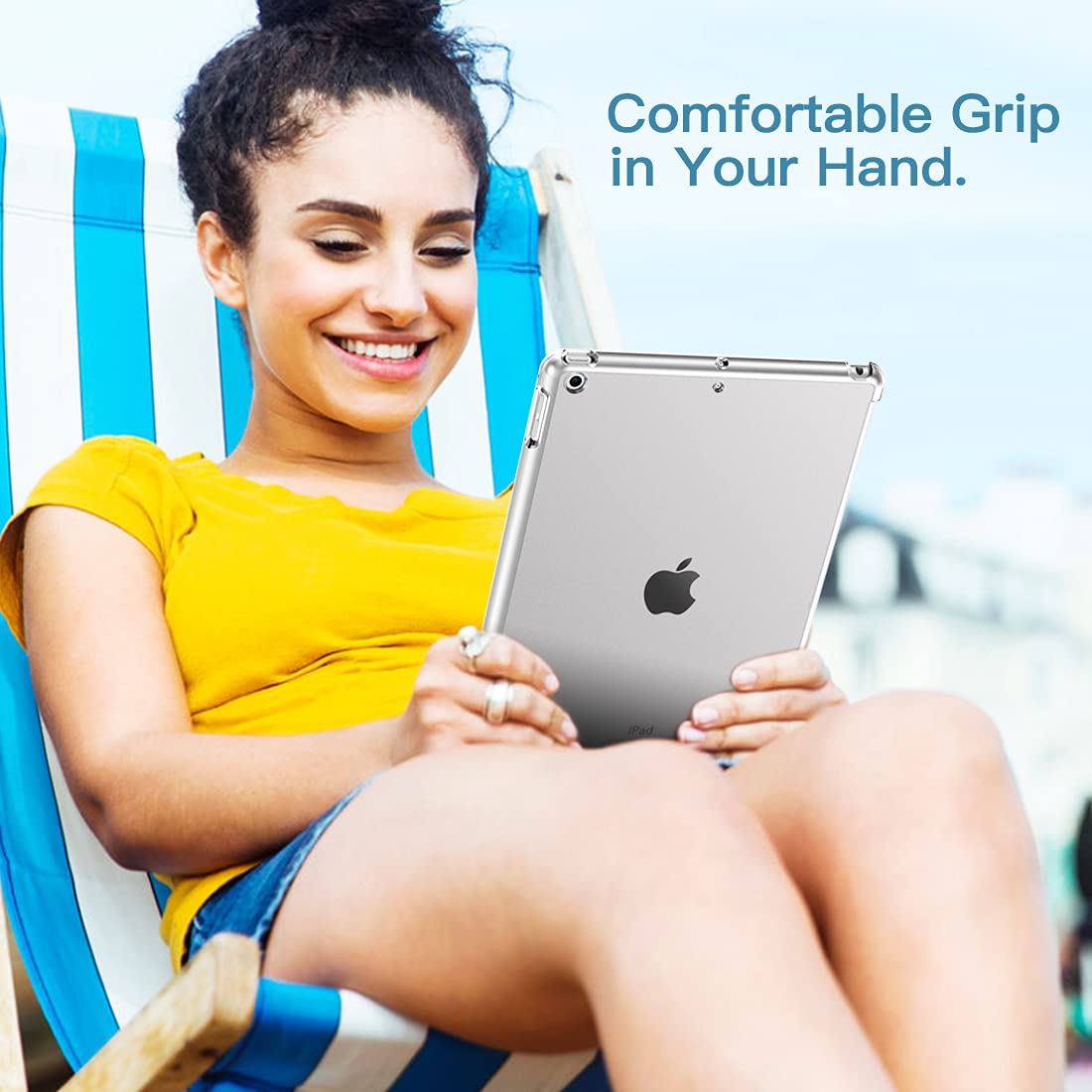 TiMOVO Case for New iPad 9th Generation 2021/8th Gen 2020/7th Gen 2019 (Compatible with Official Smart Cover) - Slim Translucent Frosted Back Shell Hard Case Fit iPad 10.2-inch - Clean Clear