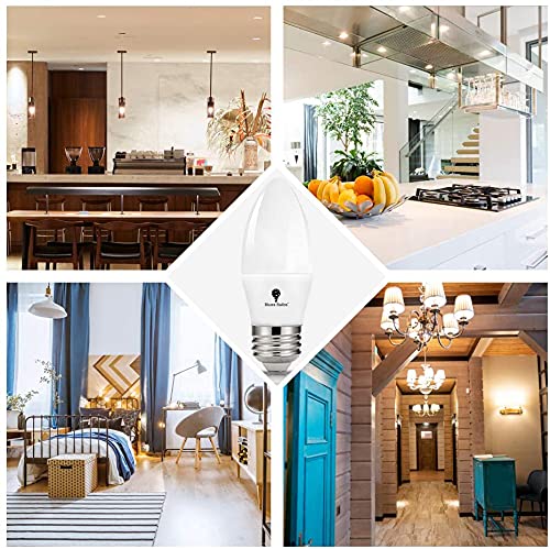 8 Pack E26 Dimmable LED Bulb 6W Candelabra Bulbs 2700K Warm White 650lm 60W Equivalent, Medium Base Bulb for Ceiling Fan Light Bulbs, E26 Chandelier Light Bulbs, Kitchen, Fixtures, E26 Candelabra Bulb