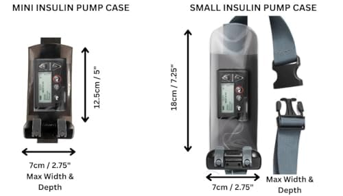 Aquapac Waterproof Insulin Pump Case Small, Made in The UK, 3 Sizes, Belt, Travel Essential, 5 Year Warranty, Eco Friendly, Diabetic, Watersports