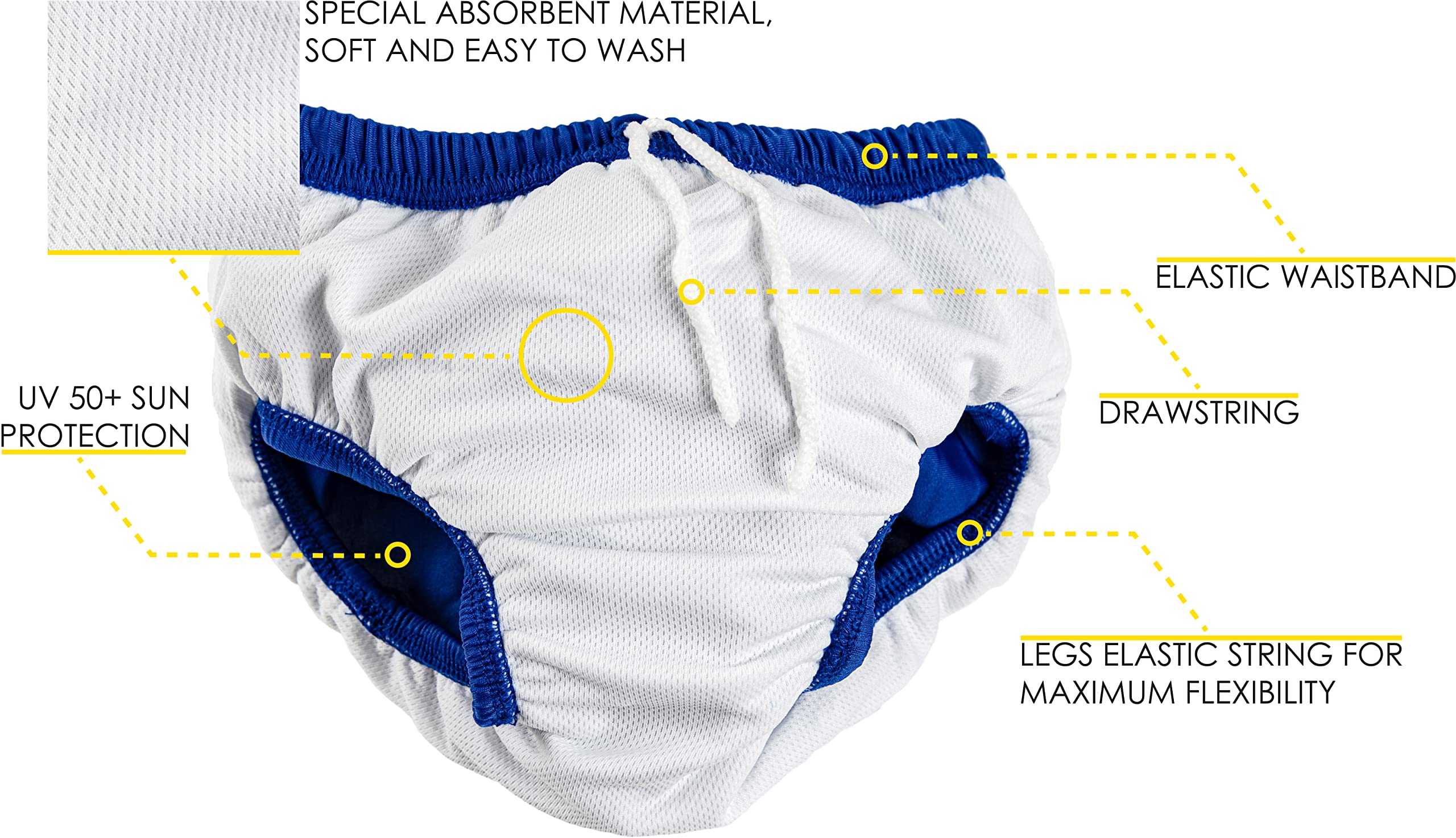 Cressi Babaloo Diaper, solid blue, 3T/4T