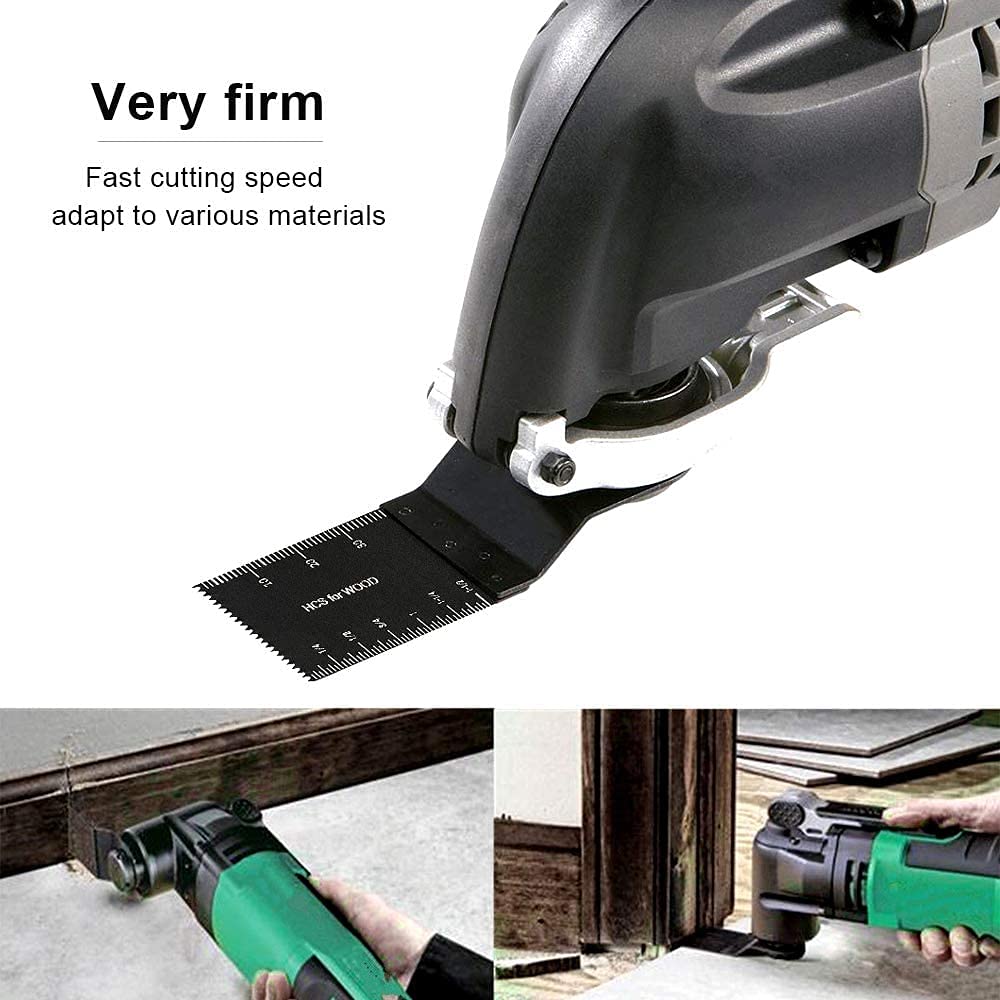 66 Pack Oscillating Saw Blades Kit, Metal Wood Cutting Oscillating Quick Release Mix Multi Function Multitool Blades Compatible with Makita, Bosch, Dremel, Multimaster, Dewalt, Black&Decker
