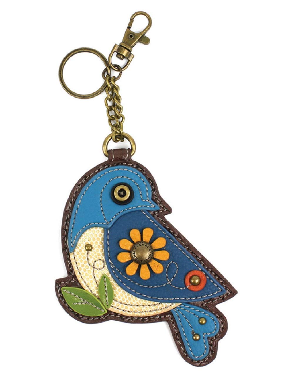 Chala Charming Crossbody Bag Shoulder Handbag With Flap Top and Zipper Navy/Pewter (Coin Purse_ Blue Bird)