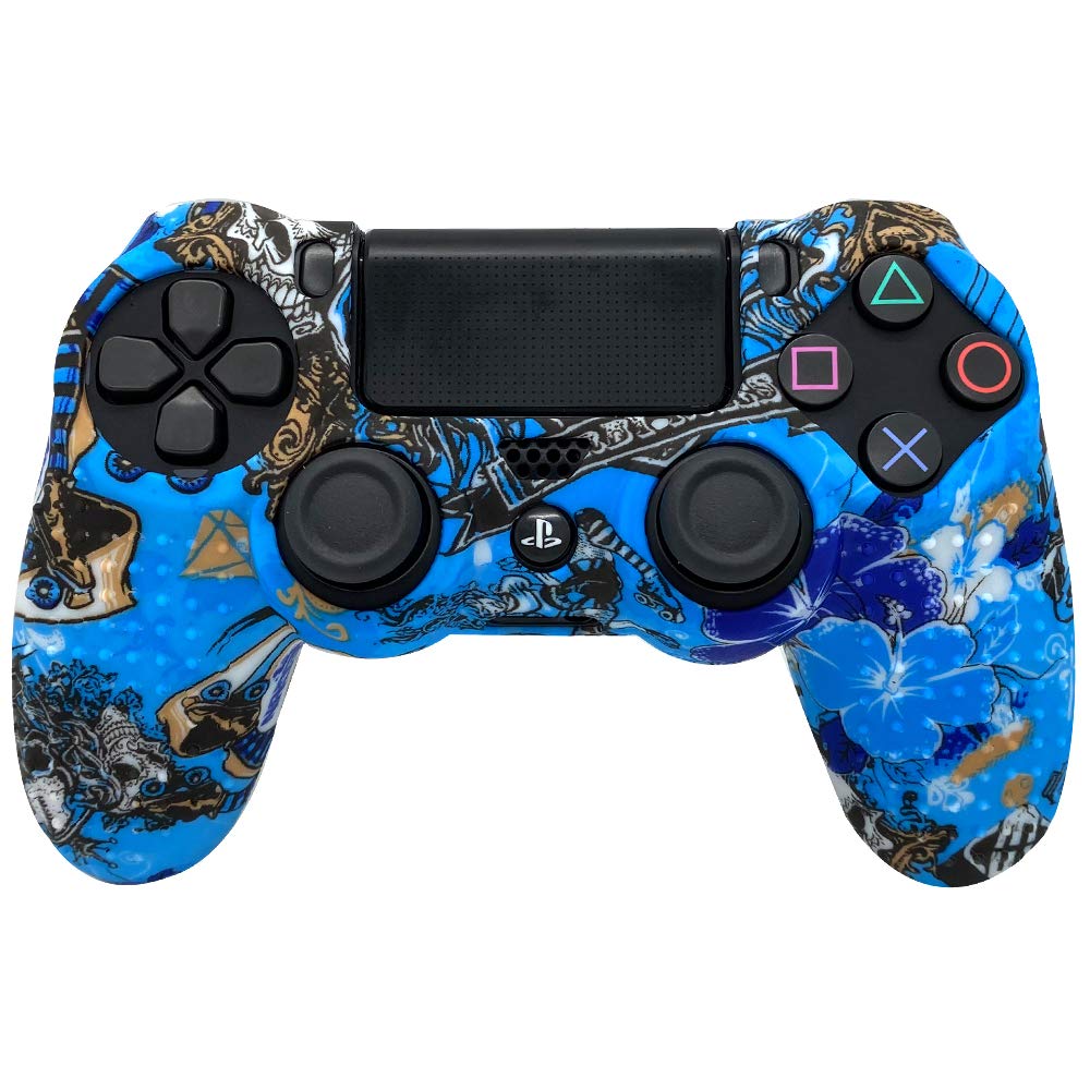 Antil-Slip Silicone Controller Cover Protective Case for PS4/SLIM/PRO Controller Soft Cover Skin for Dualshock 4 Controller with 2 Thumb Grips(Witch)