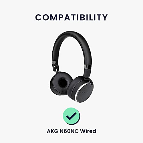 kwmobile Ear Pads Compatible with AKG N60NC Wired Earpads - 2X Replacement for Headphones - Black
